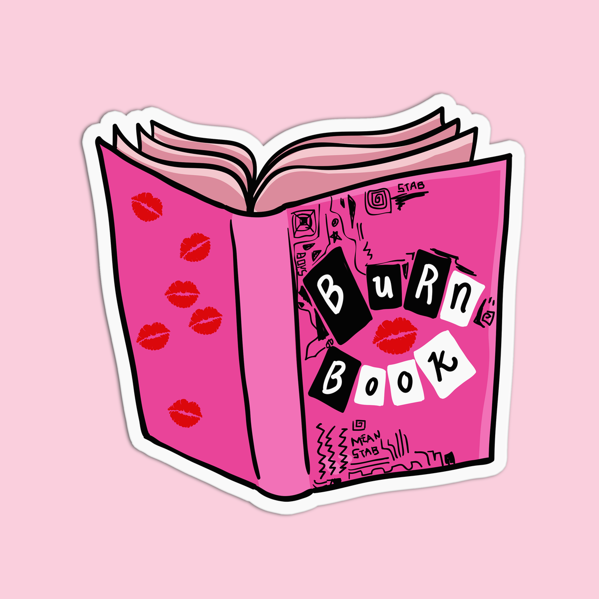 Mean Girls Burn Book Vinyl Waterproof Stickers – Pella Paperie