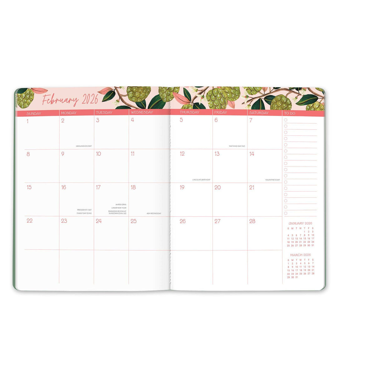 2026 Fruit & Flora Just Right Monthly Planner – Pella Paperie