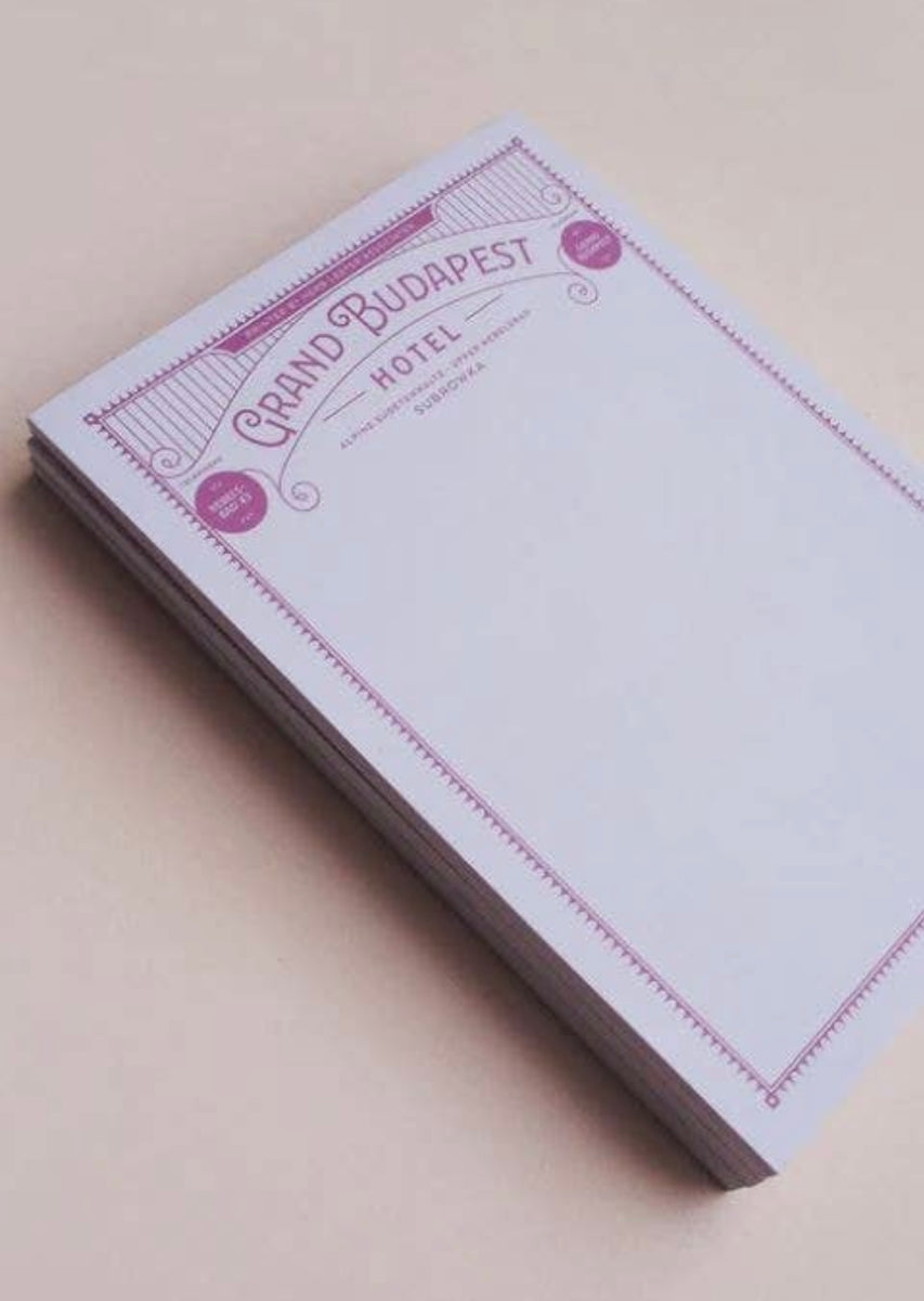 Grand Budapest Hotel Notepad – Pella Paperie